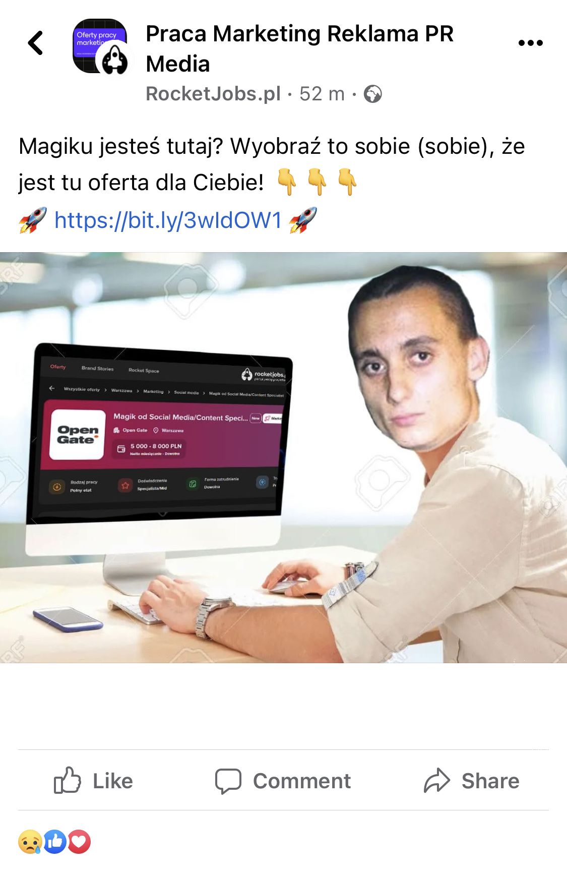 RocketJobs wydaje oświadczenie w sprawie mema ze śp. Magikiem