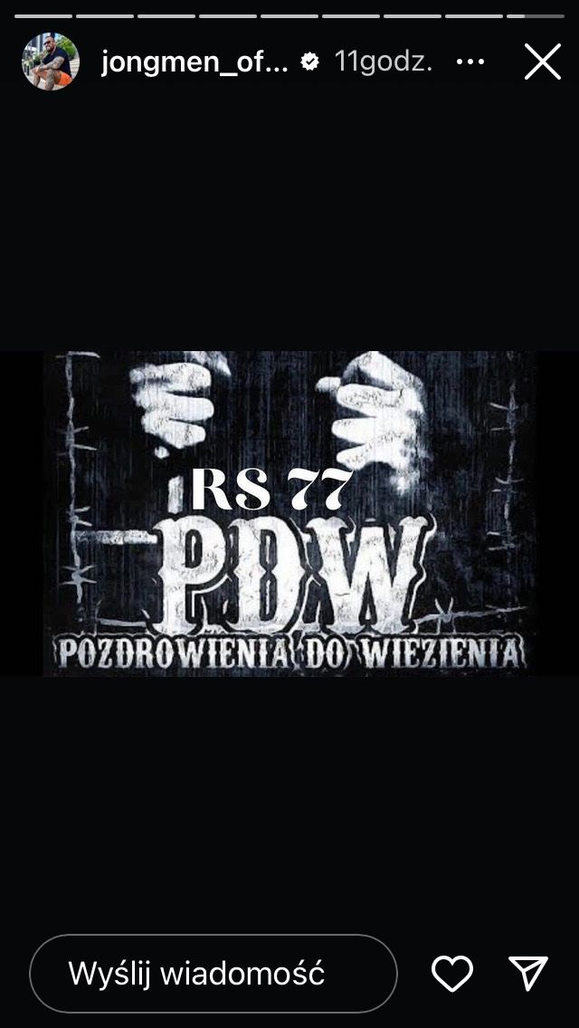 Jongmen przesyła gest PDW dla Roberta RS77