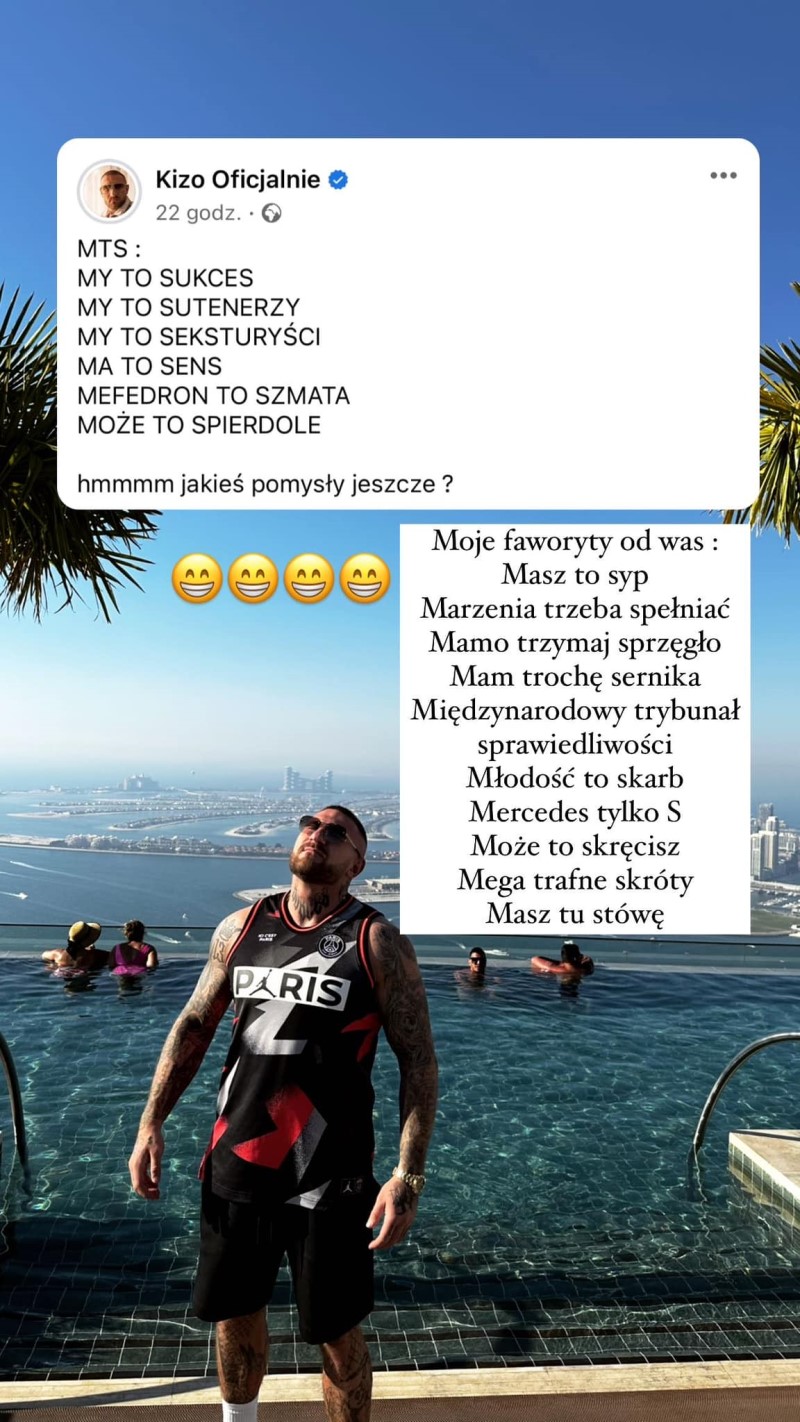 Kizo publikuje żartobliwe rozwinięcia skrótu jego marki MTS